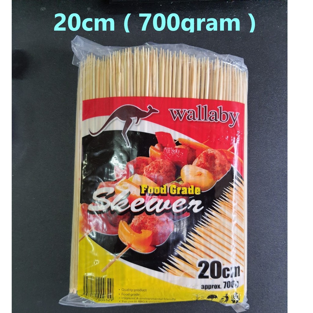 🔥🔥 20cm Bamboo Skewer [ 700gm ] Lidi Sate / Satey / Satay Stick 8 ...