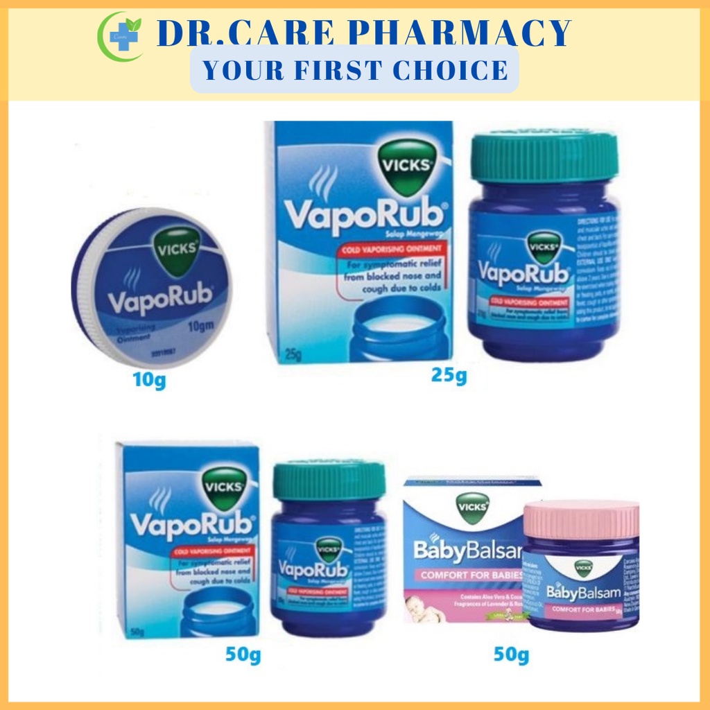 VICKS VAPORUB 10G/25G/50G | BABY BALSAM 50G | Shopee Malaysia