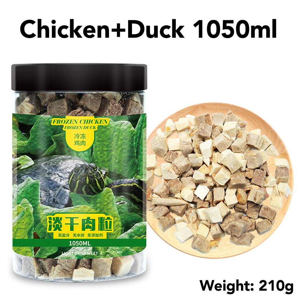 Turtle Food Pure Meat 2in1 Chicken Duck cube Turtle Feed Freeze Dried ...