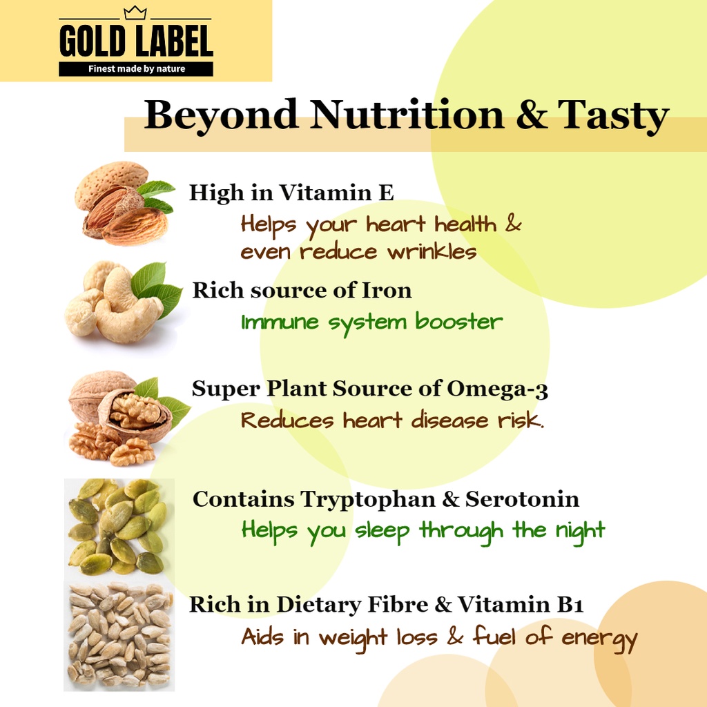 Gold Label Premium Natural Low Carbohydrate Trail Mix 400g | Shopee ...