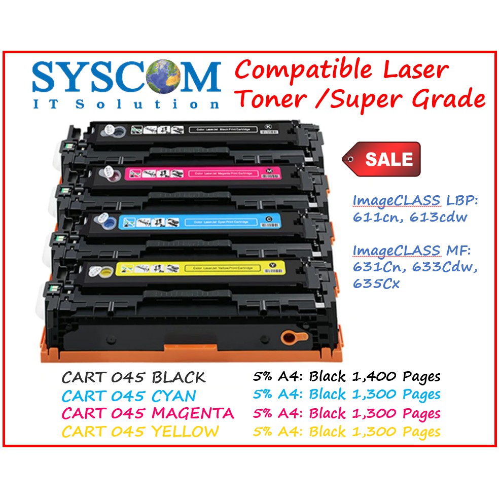 L-Tech Toner Compatible (Super Grade) - Canon 045 (Black) (Cyan ...