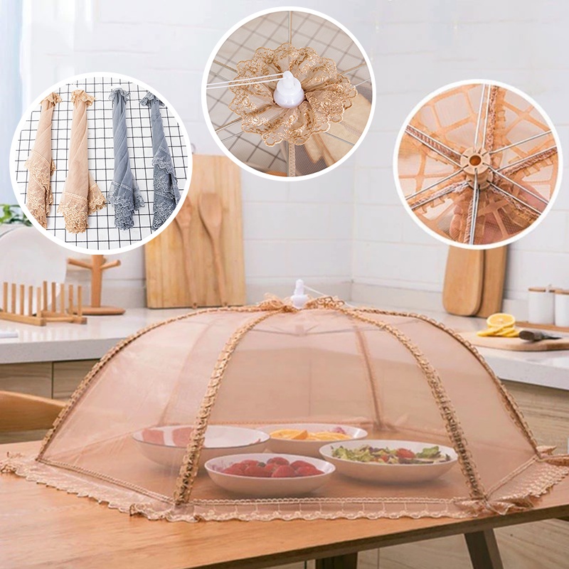 【KL】Food Cover Kitchen Foldable Tudung Saji Cantik Net Penutup Pinggan ...