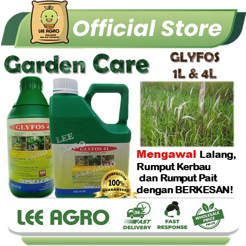 1L/ 4L GLYFOS 41(Glyphosate 41%)/EXERT/Rumput Rumpai/ Lalang/Kerbau ...