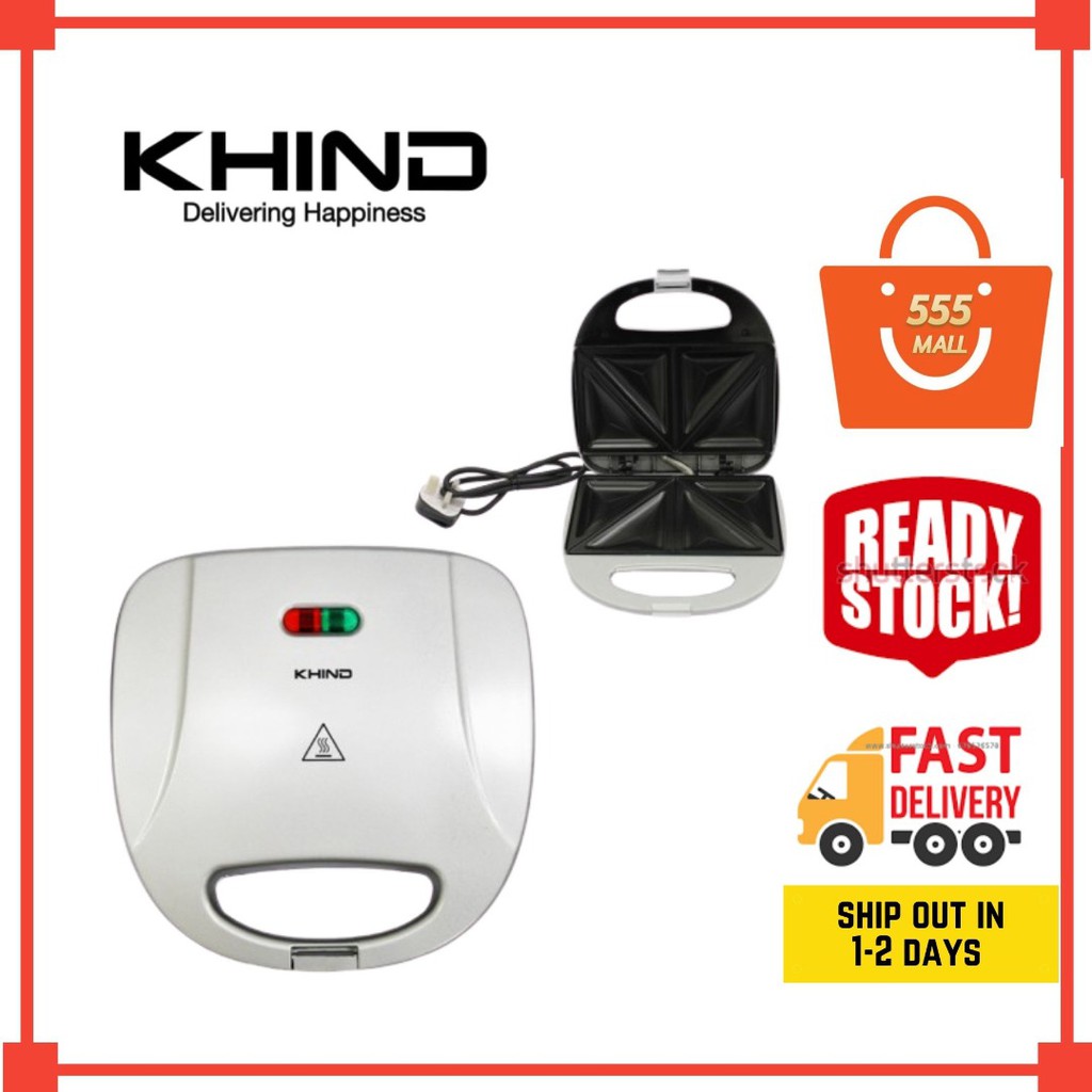 Khind Sandwich Toaster With Built-In Safety Thermal Fuse KHI-ST-810 I ...