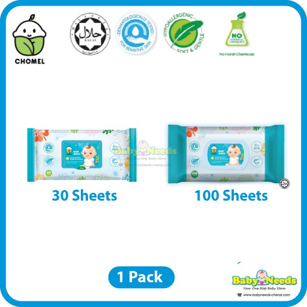Chomel Baby Wipes (30sheets/100 sheets) | Shopee Malaysia