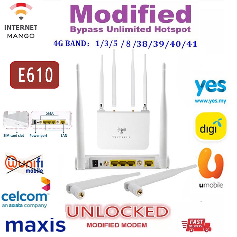 (Modified)100% new 300mbps router 4G to WiFi dual antenna dual firmware ...