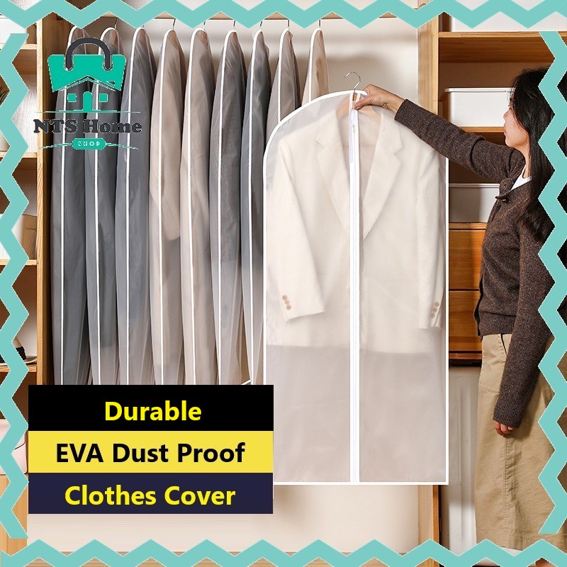 Eva Clear Plastic Dust-proof Cloth Cover Suit/Dress Garment Bag Storage ...