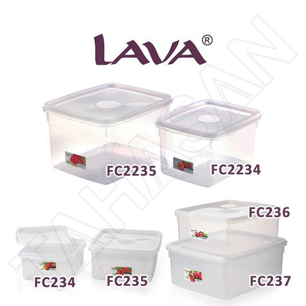 Lava Multipurpose Plastic Container Food Container Fridge Container Tupperware FC234 FC235 FC236 ...