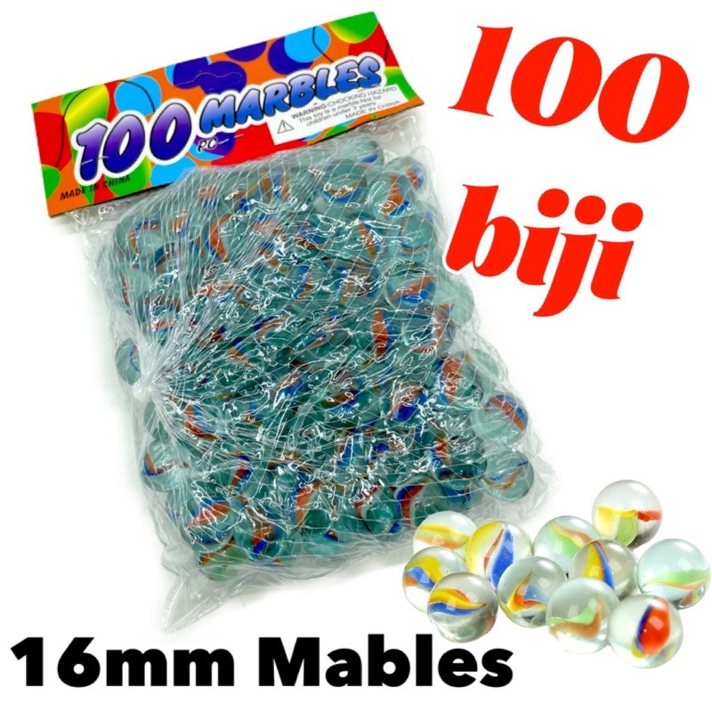 AKINA SAVE 100’s 16mm Marbles Guli Kaca Congkak 玻璃弹珠 game glass goli ...