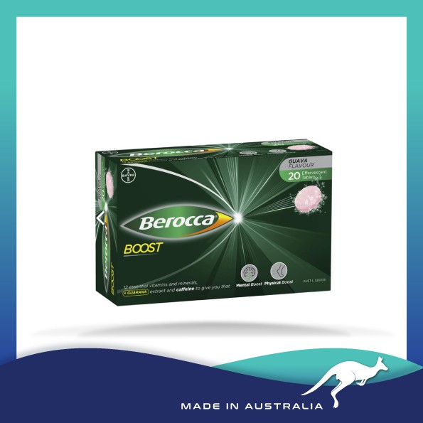 Berocca Boost Energy Vitamin With Guarana Effervescent Tablets 20 ...