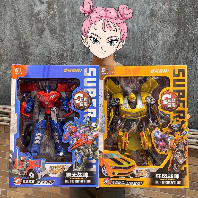 2in1 Transformer Kid Toy Convertible Car To Robot Machine Sport ...