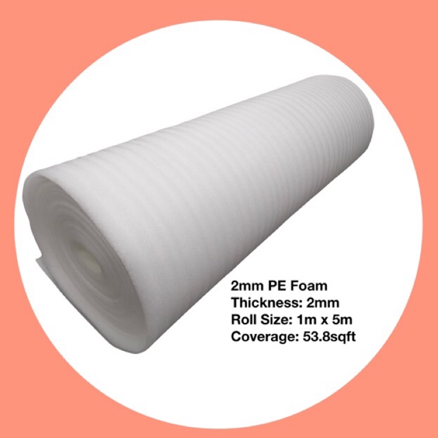 PE FOAM ROLL/ 1M X 5M X 2MM (T)/ 1M X 10M X 1MM (T) | Shopee Malaysia
