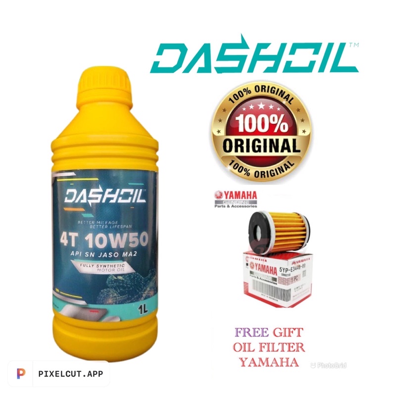 DASHOIL 4T Minyak Engine 10w40, 15w50, 20w50 FULLY & SEMI SYNTHETIC ...