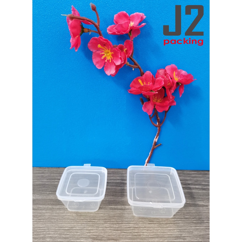 Plastic Sauce Container with Lid / Mini Square Sauce Container 25ml ...