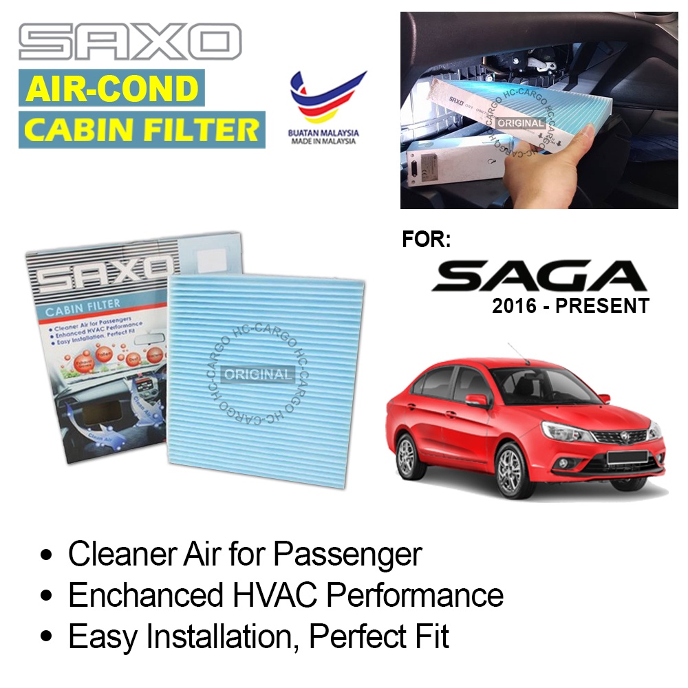SAXO Proton SAGA 2016-Present AIRCOND Cabin Filter S-1162/ CAR AIR ...