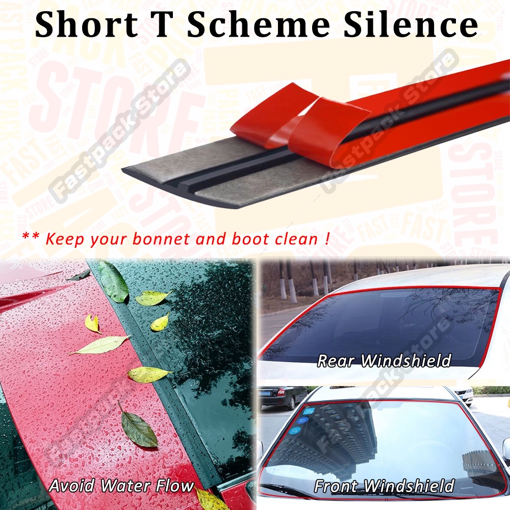 Car Short T Shape Scheme Silence Rubber Seal Strips Roof Edge Window ...