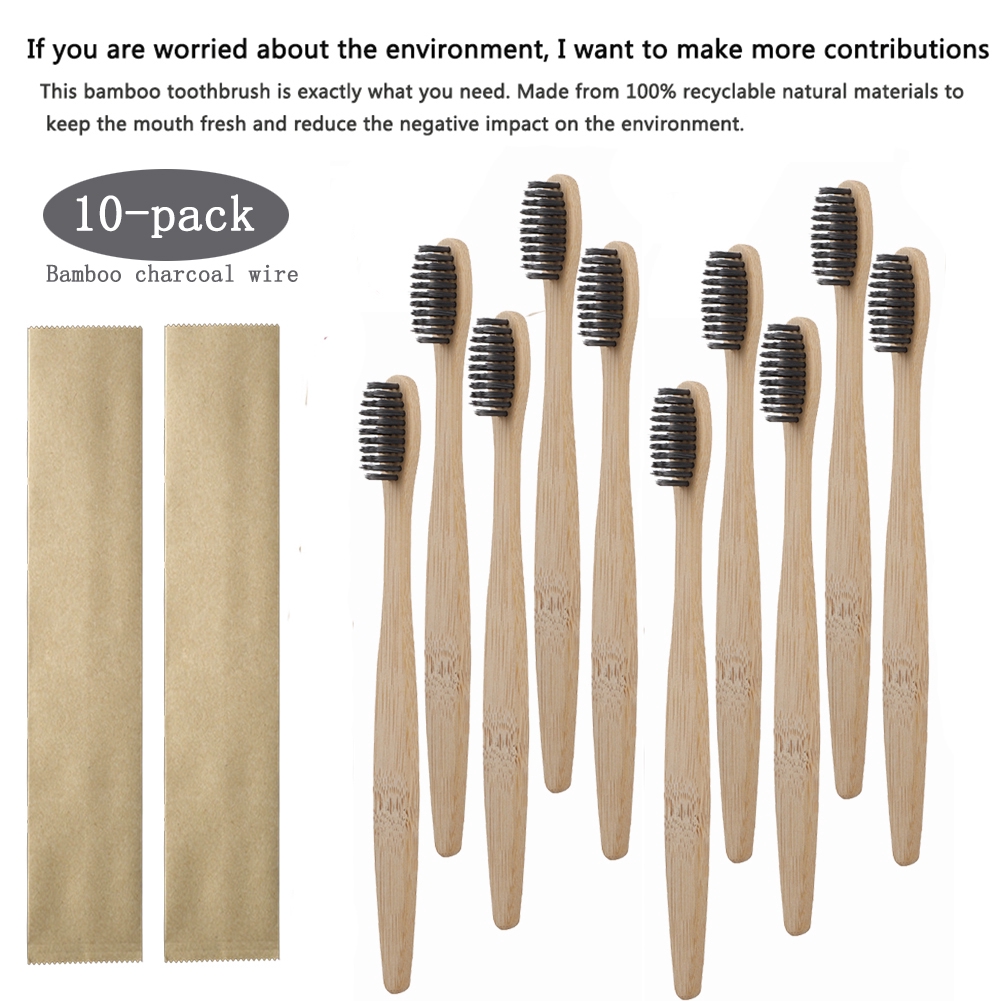 Biodegradable Reusable Bamboo Toothbrush BPA Free Bristles | Shopee ...