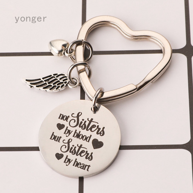 Stainless Steel Lettering New Friends Keychain Keyring Friendship Key ...