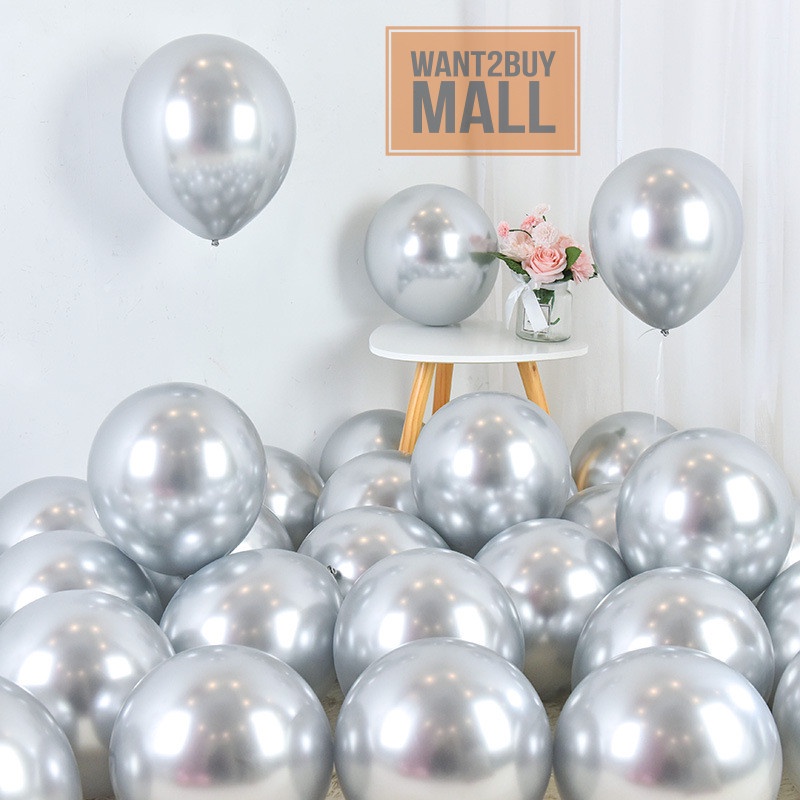 10 Inch High Quality Metalic Metallic Color Shining Chrome Latex Balon ...