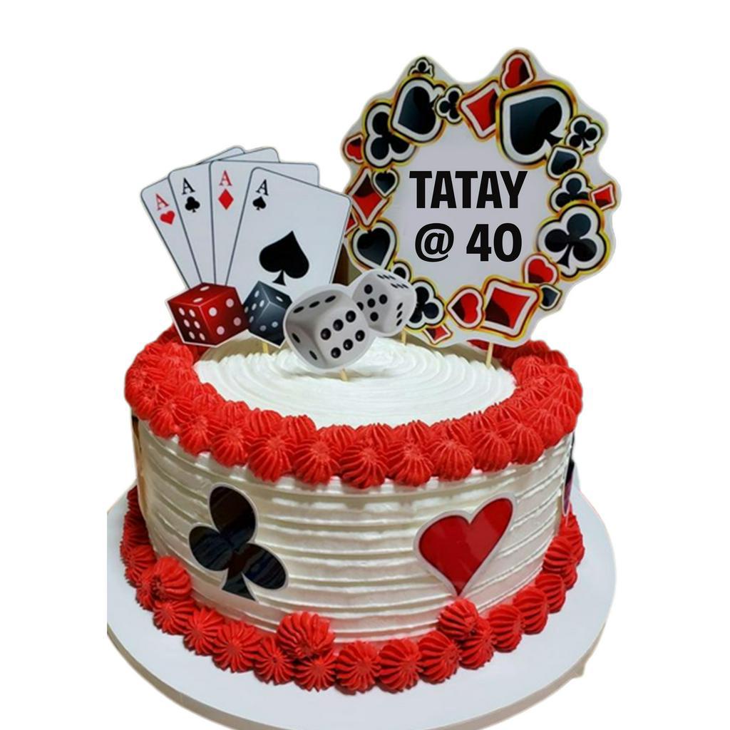 Playing card d3 customized cake topper | Shopee Malaysia