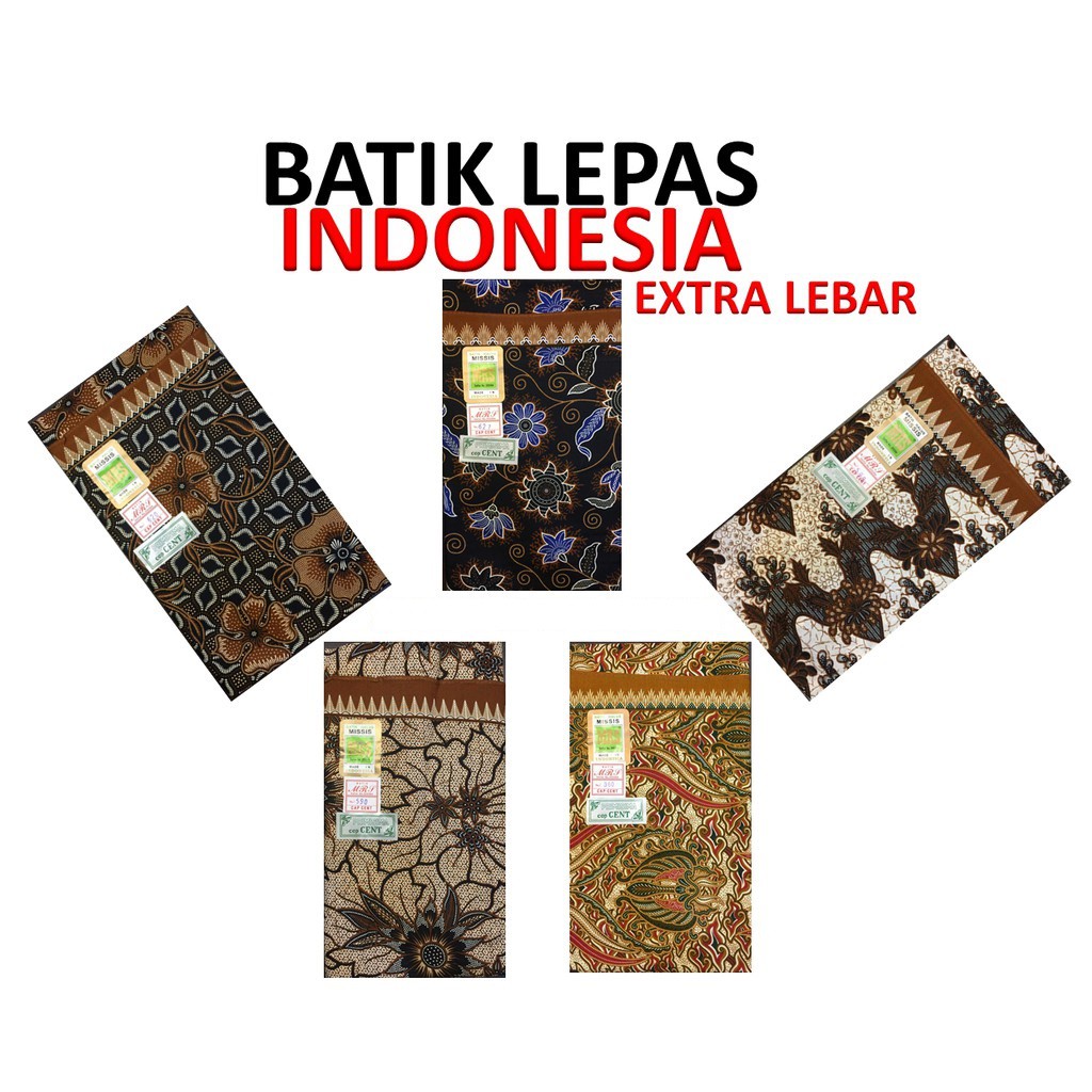 Batik Lepas Indonesia Batik Halus Jawa Batik MRS Indonesia Extra Lebar ...