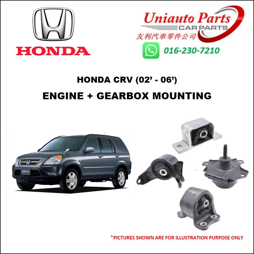 HONDA CRV S9A RD2 - RD5 ('02 - '06) ENGINE + GEARBOX MOUNTING (AUTOMATIC TRANSMISSION) | Shopee ...
