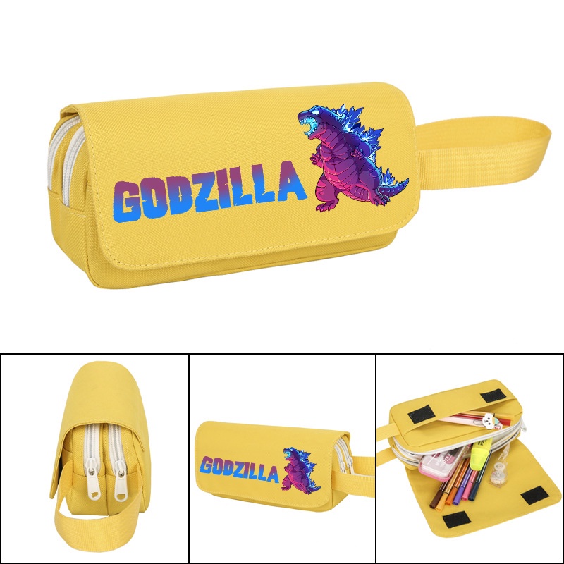 Anime Godzilla Monster Children's Pencil Box Large Capacity Student ...