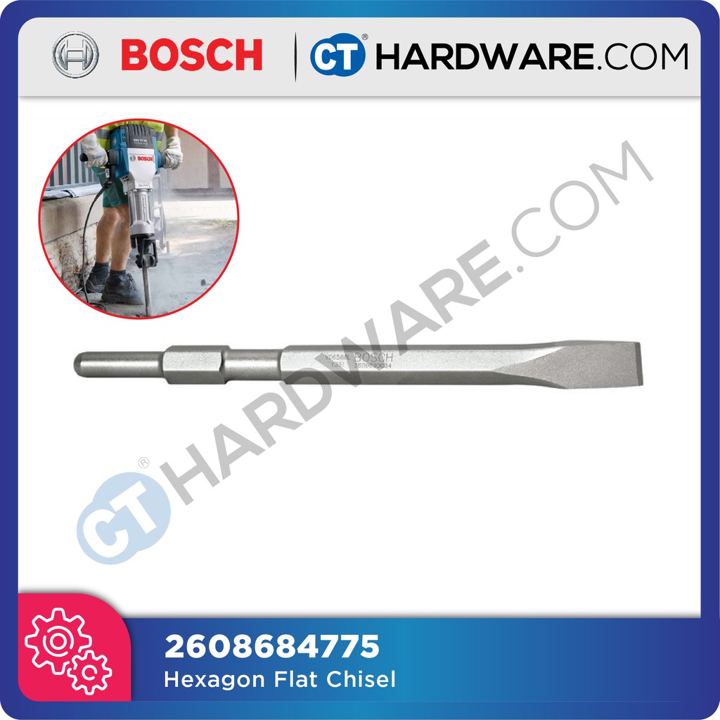 BOSCH Hexagon Flat Chisel 17 x 280 mm (2608684775) | Shopee Malaysia