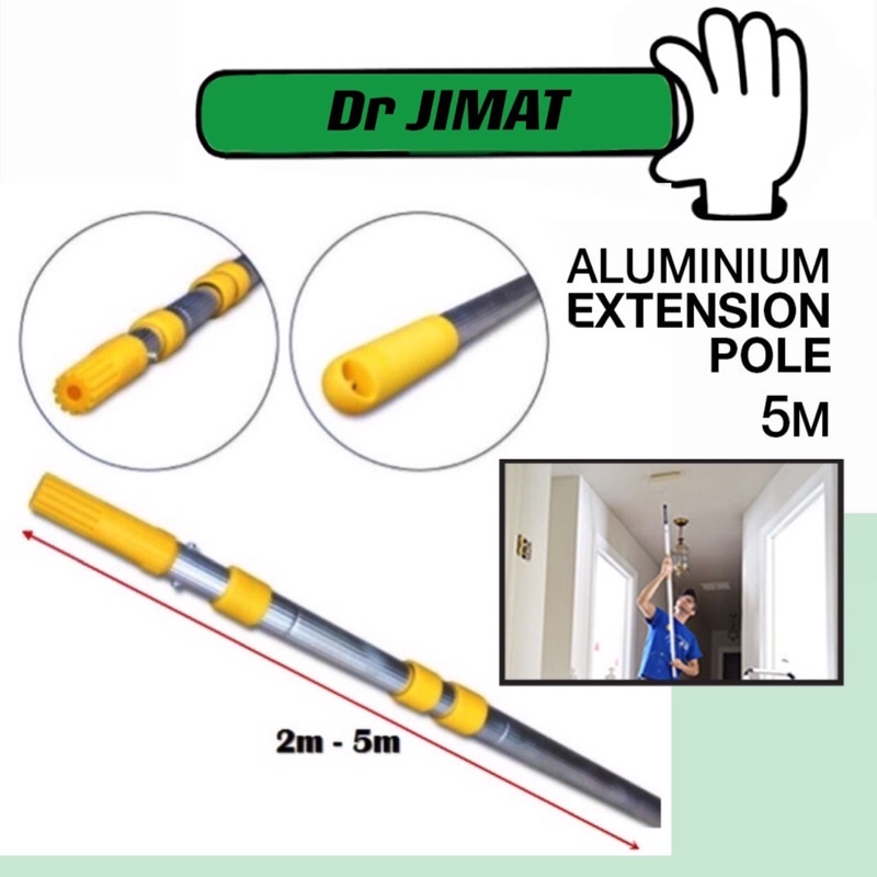 HEAVY DUTY ALUMINIUM EXTENSION POLE | 5 METER | 铝制延伸杆 TIANG ALUMINIUM ...