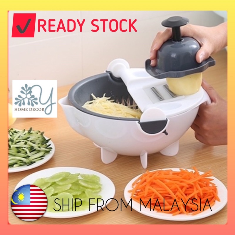 SALE SALE ️MULTIFUNCTIONAL VEGETABLE CUTTER SLICER ROUND PENYAGAT SAYUR ...