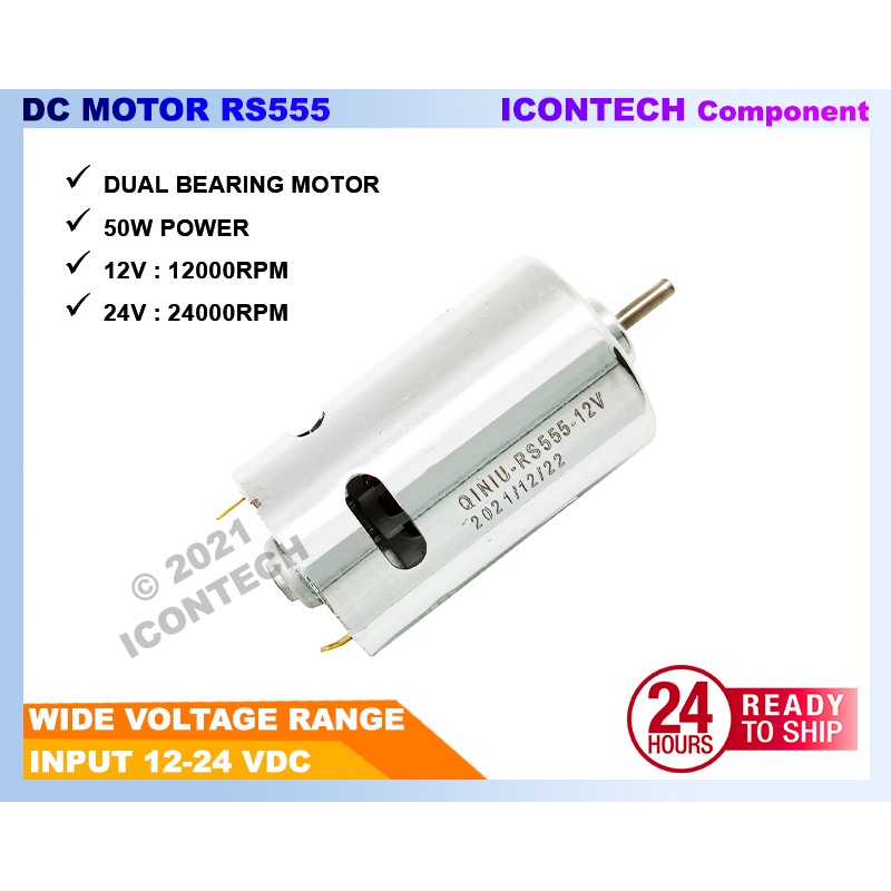 DC MOTOR RS555 HIGH SPEED 24V 24000RPM DC MOTOR 12V 24V DRILL MOTOR ...