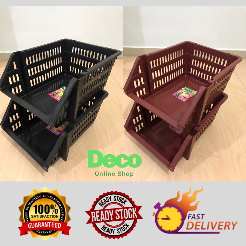 🔥READY STOCK🔥Stackable Basket Large/TOYOGO 7404/Layer Basket/Rak ...