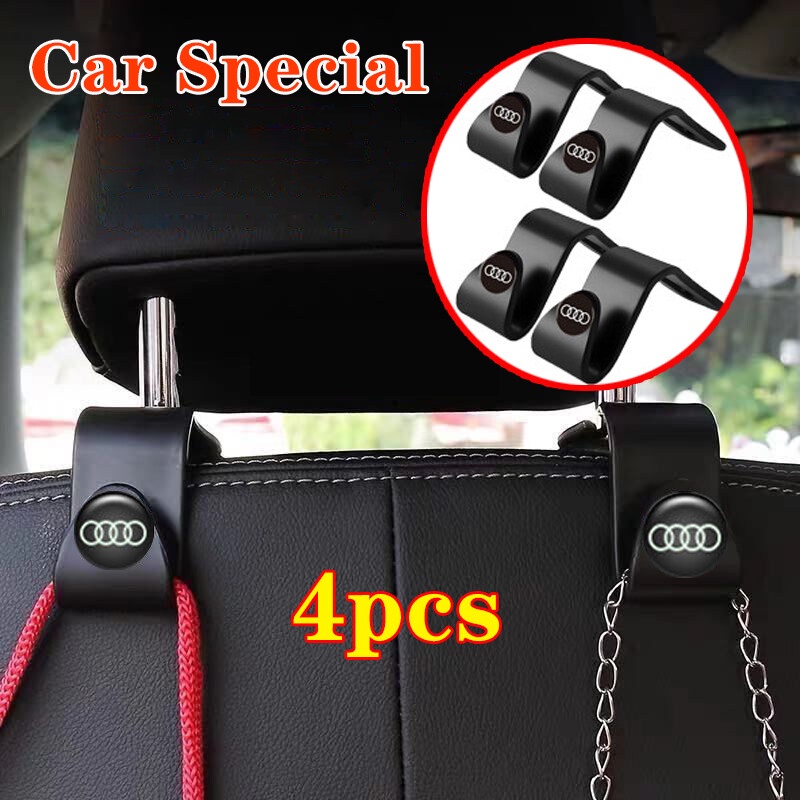 4 pieces/set Car seat back hook in-car organizer for Audi A4 A5 Q3 A6 ...