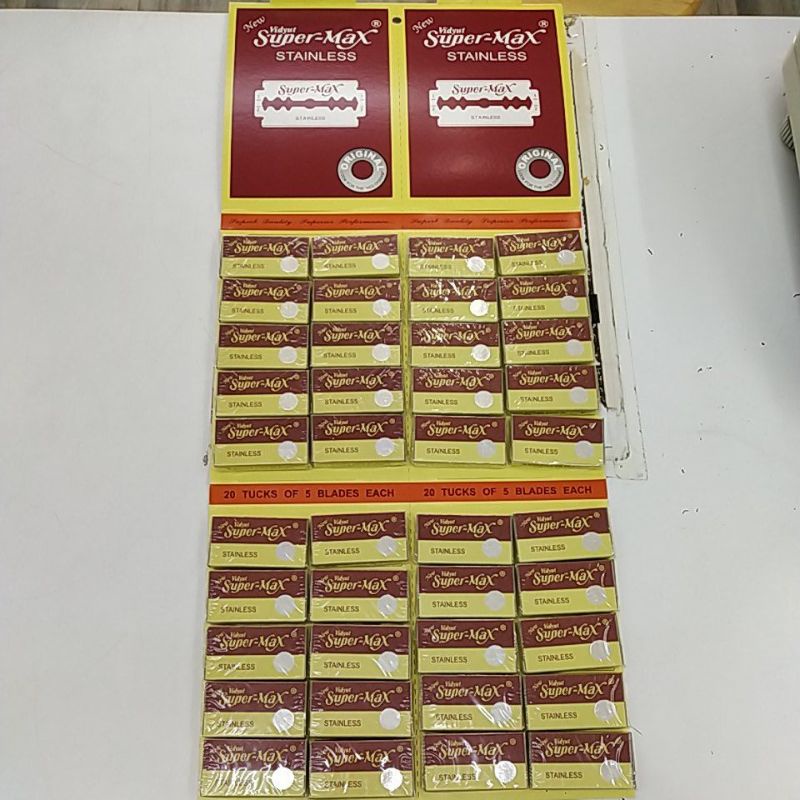 Supermax stainless steel razor shaving blade / mata pisau cukur (20 ...