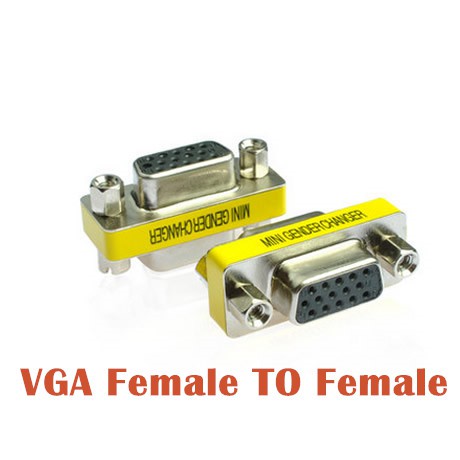 VGA female to female adapter DB15 hole to hole vga wire extension head ...