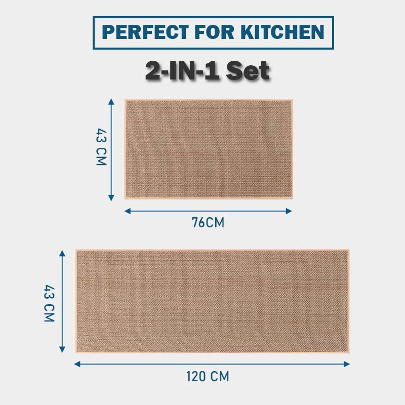 Non-slip Rubber Backing Water Absorbent Kitchen Home Linen Floor Carpet ...