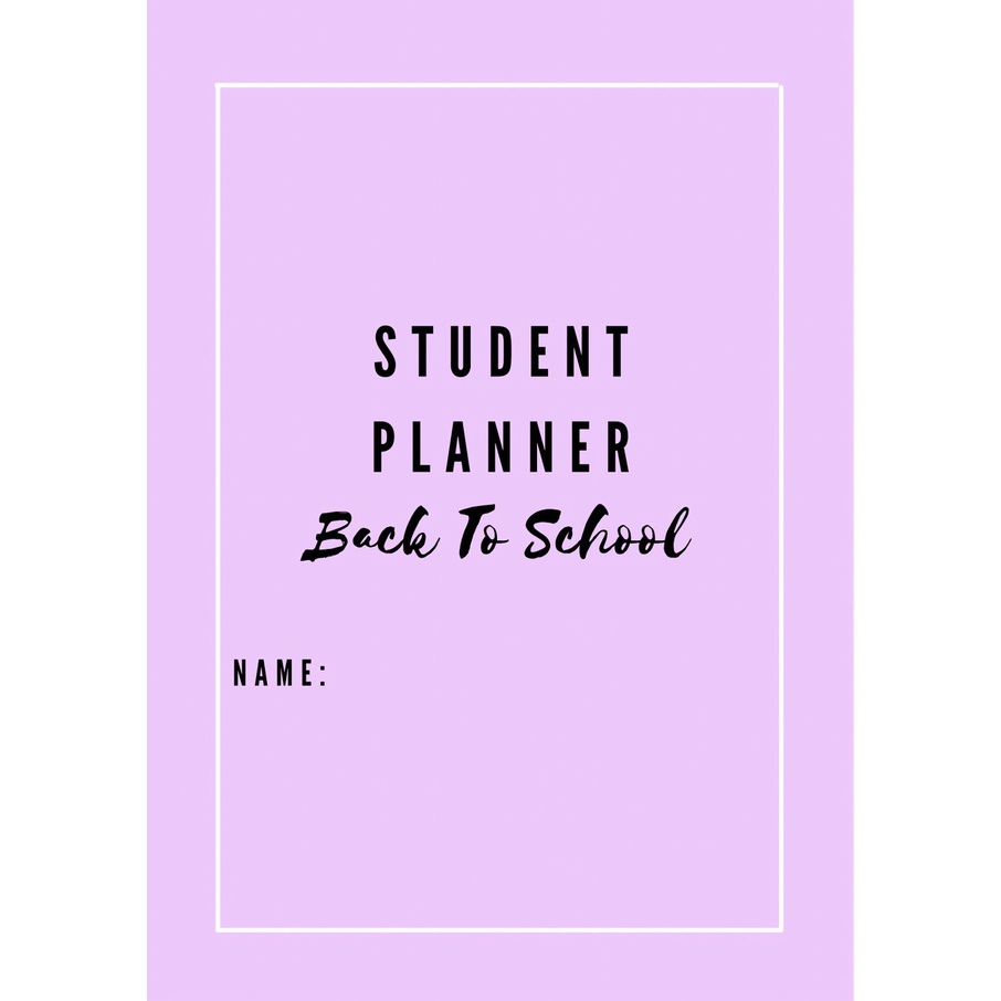 Student Planner Digital Template, Printable and Fillable, Academic ...