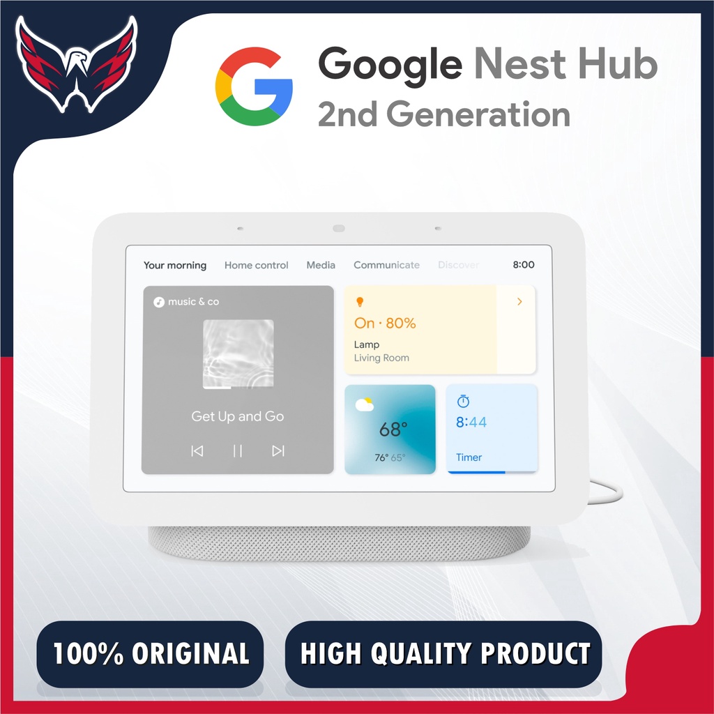 Google Nest Hub 2nd Generation 7" Smart Display Entertainment Remote ...