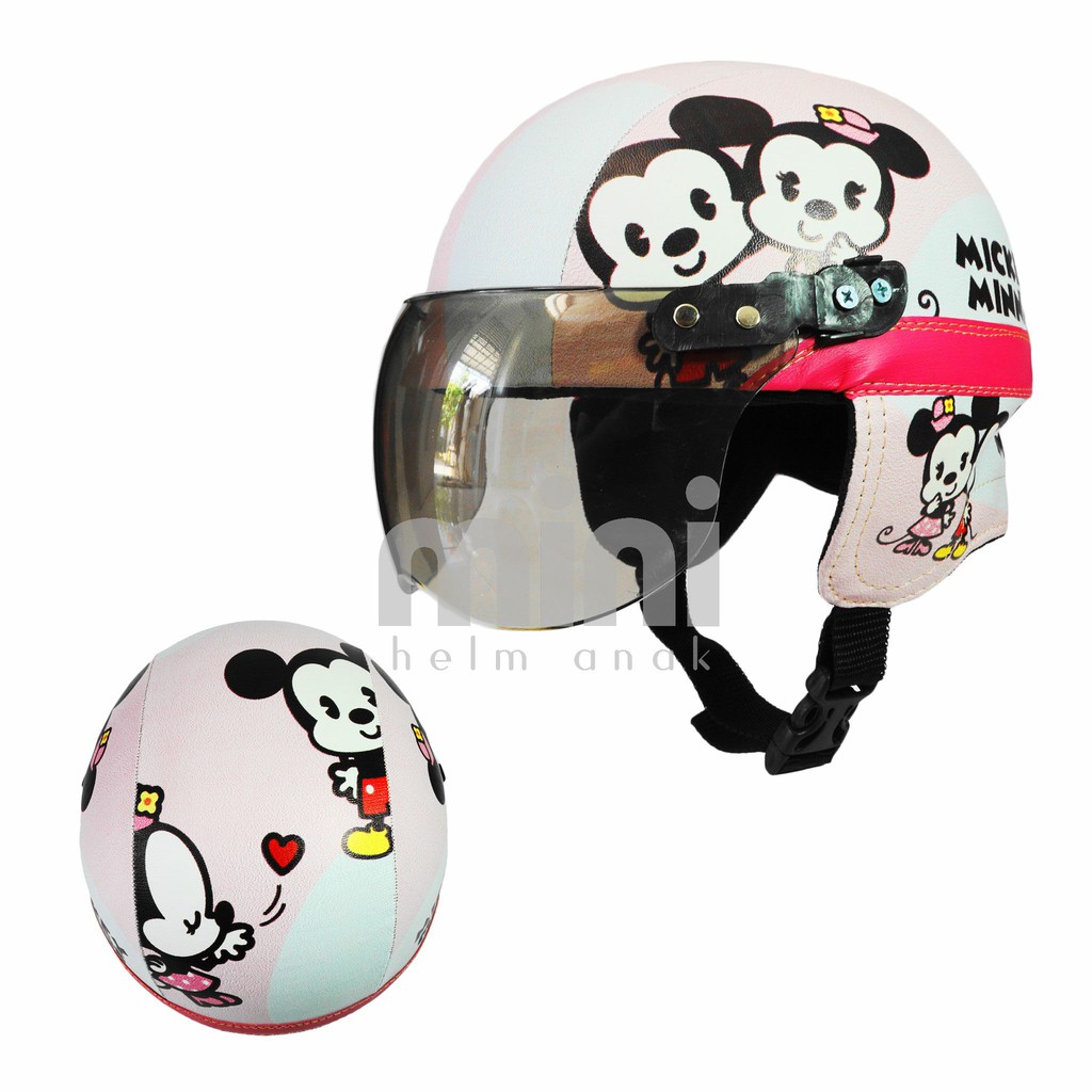 Mickey Minnie Mouse Retro Children's Helmet | Shopee Malaysia