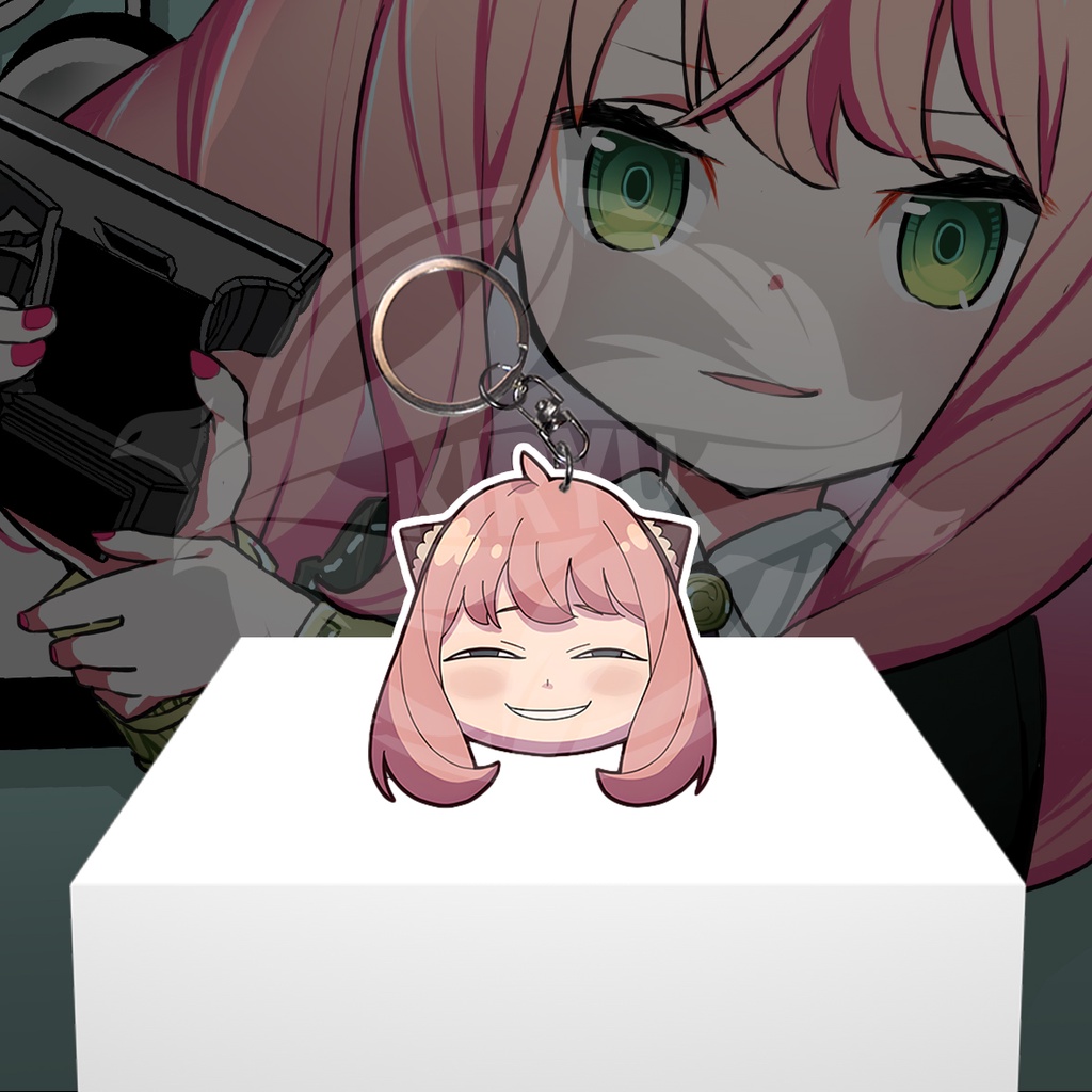 GANTUNGAN Anime Spy x Family Anya Forger HP Keychain - Acrylic Keychain ...