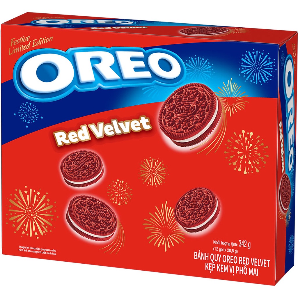Red Velvet Oreo Cookies with Cream Cheese Flavor 342g | Shopee Malaysia
