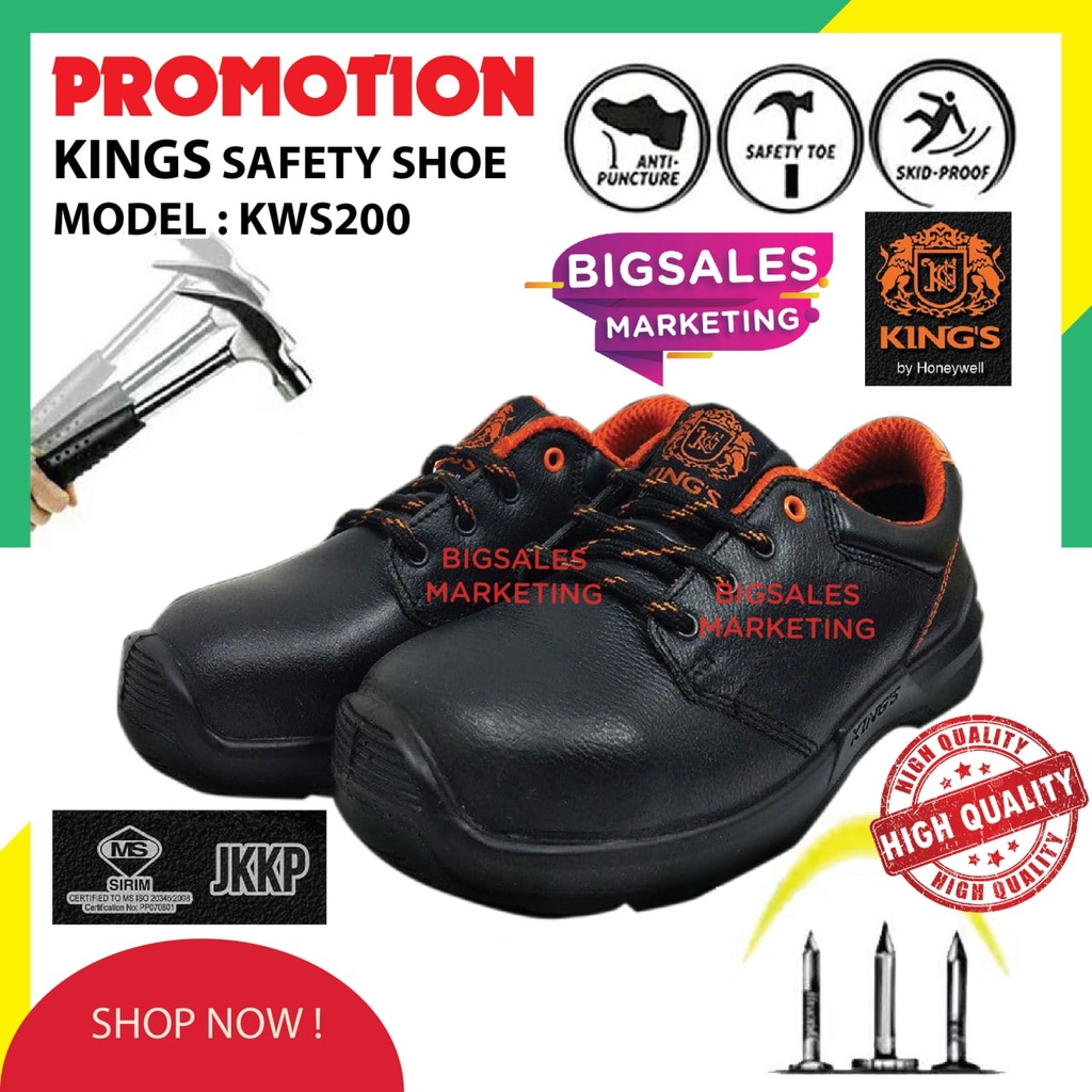 King's Safety Boot Low Cut Shoes With Composite Toe Cap And Aramid Mid ...