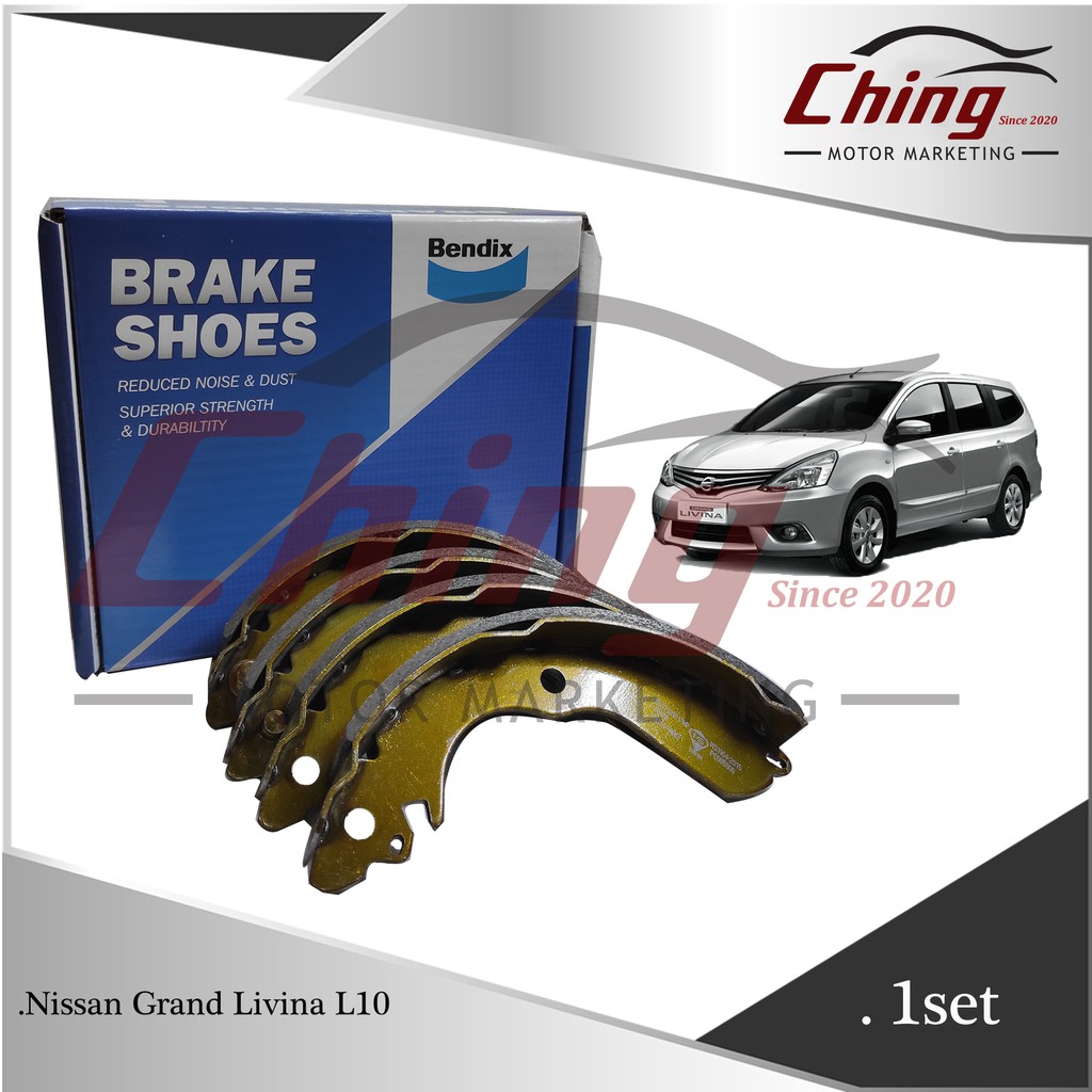 BENDIX - NISSAN GRAND LIVINA L10 BRAKE SHOES (DS1264B) | Shopee Malaysia