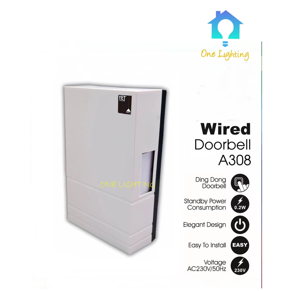 YET A308 Wired Door Bell / Door Chime / Loceng Rumah | Shopee Malaysia