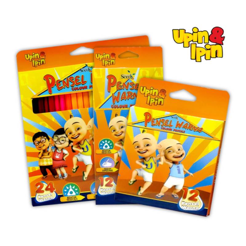 Upin & Ipin | Color Pencil | Color Pencil 12 Colors (12 Long/12 Small ...