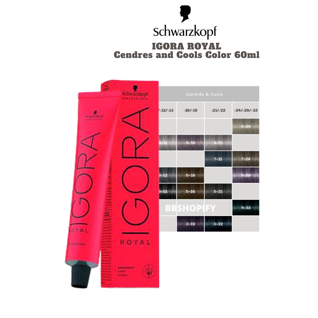 SCHWARZKOPF IGORA ROYAL Cendres and Cools Color 60ml | Shopee Malaysia SCHWARZKOPF IGORA ROYAL Cendres and Cools Color 60ml | Shopee Malaysia