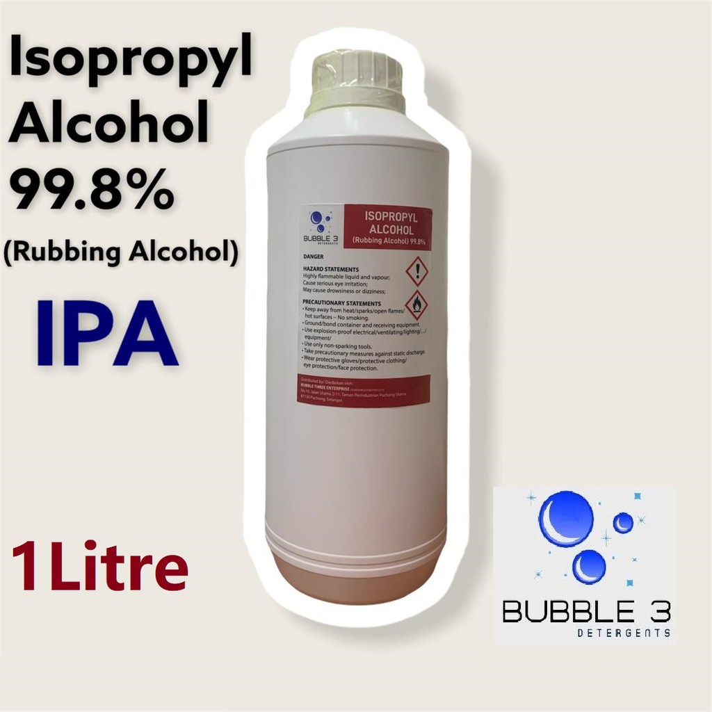 IPA isopropyl alcohol 99.8% & 75%/ 擦酒精 / Rubbing Alcohol - 1Litre / 1000ml / Disinfectant ...
