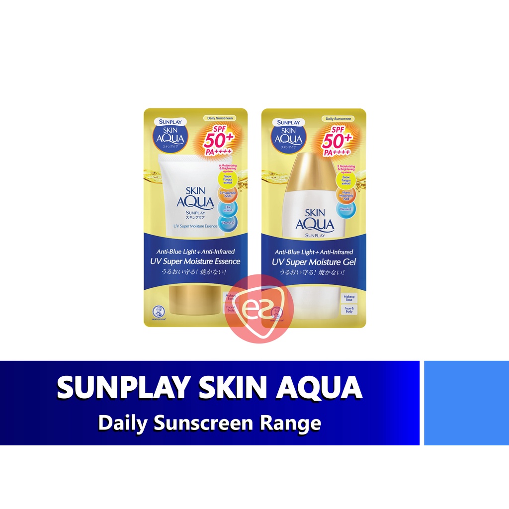 SUNPLAY SKIN AQUA UV SUPER ( MOISTURE GEL 80G / MOISTURE ESSENCE 50G ) SPF50+ PA++++ DAILY ...