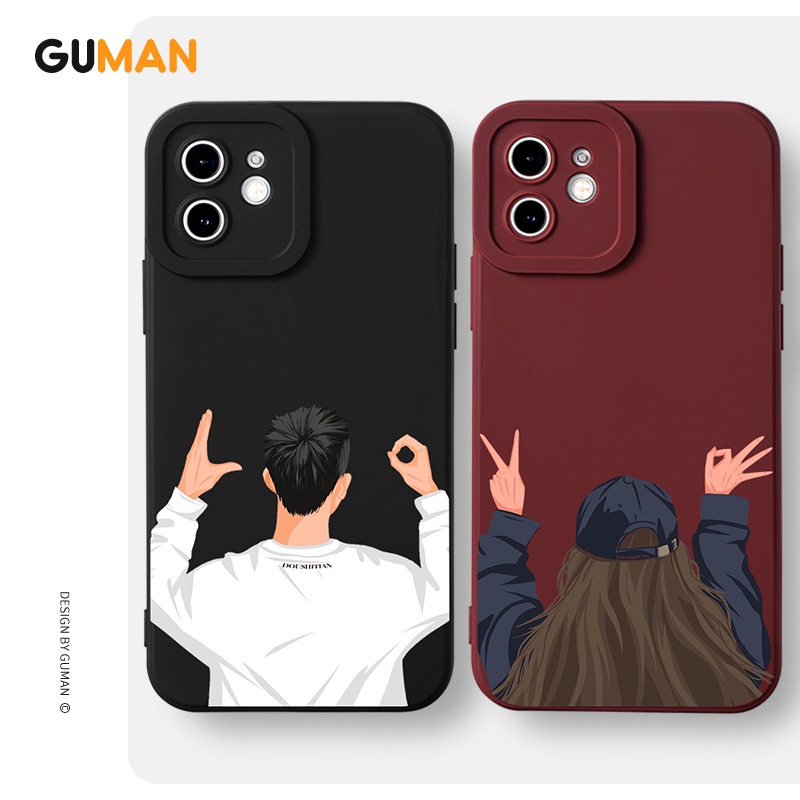 GUMAN Matching Couple Set Cute Funny Soft Case for iPhone 17 Air 16 15 ...