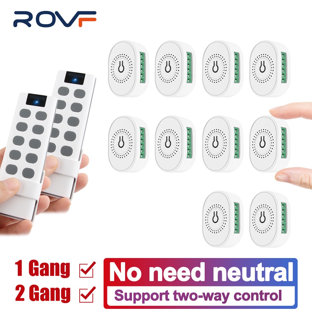 ROVF Switch Light Mini Smart Wireless Module Home Electrical No Neutral ...